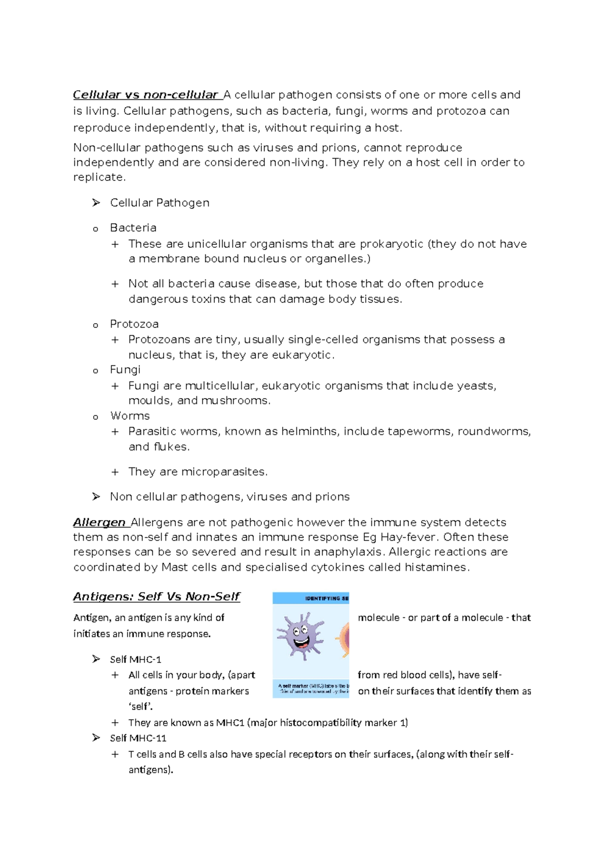 Unit 4 AOS 1 - Notes summary - Cellular vs non-cellular A cellular ...