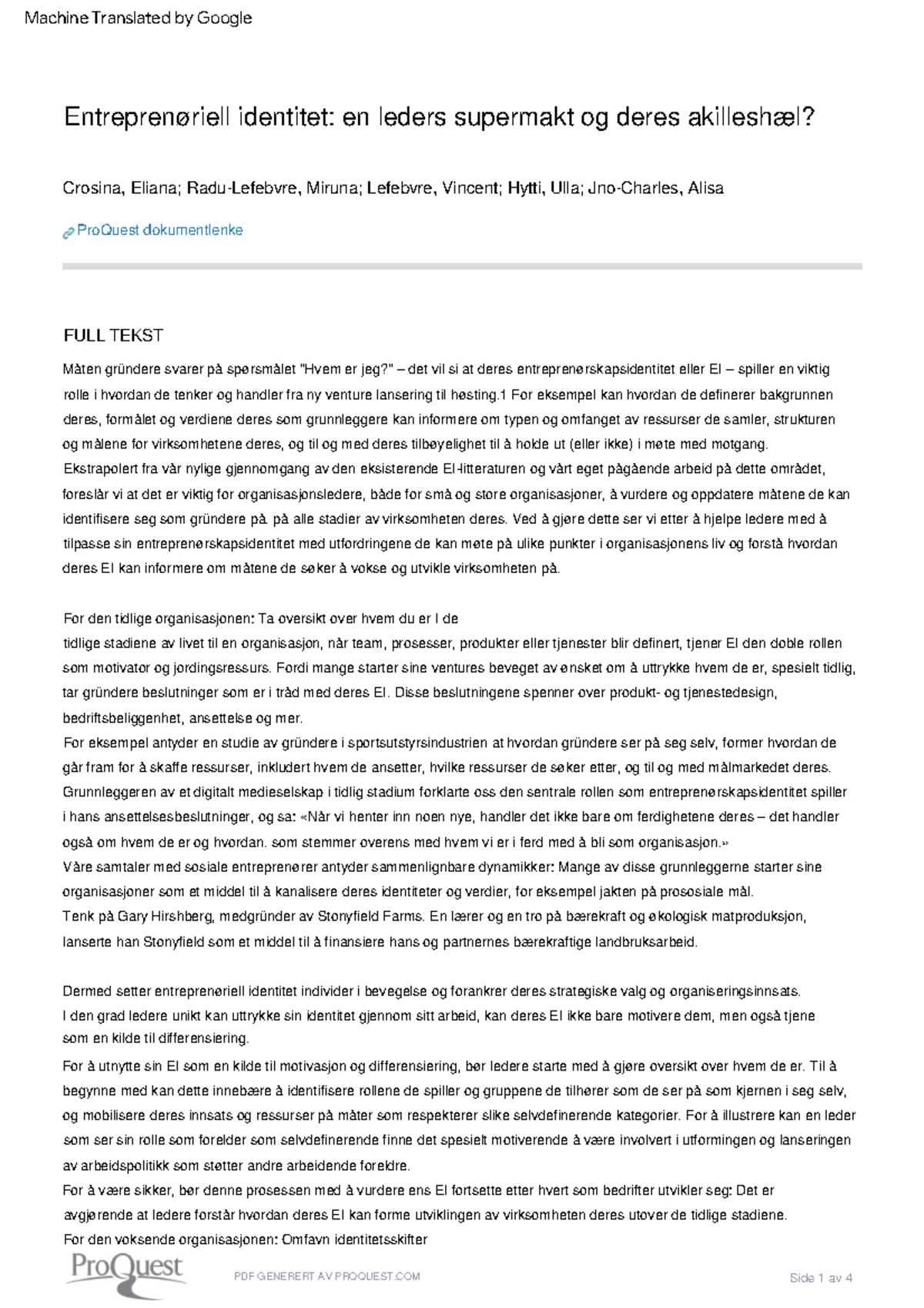 Entreprenøriell identitet: en leders supermakt og deres akilleshæl ...