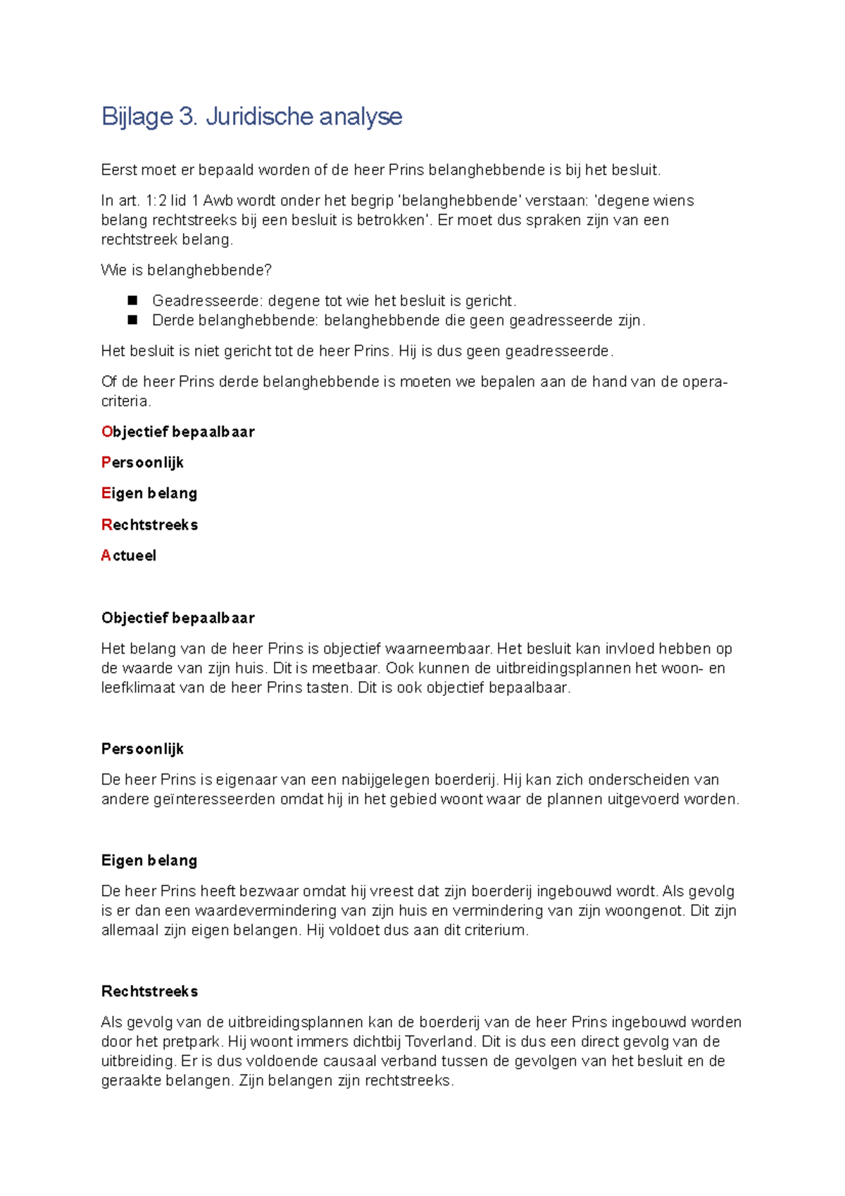 Juridische analyse compleet - Bijlage 3. Juridische analyse Eerst moet ...