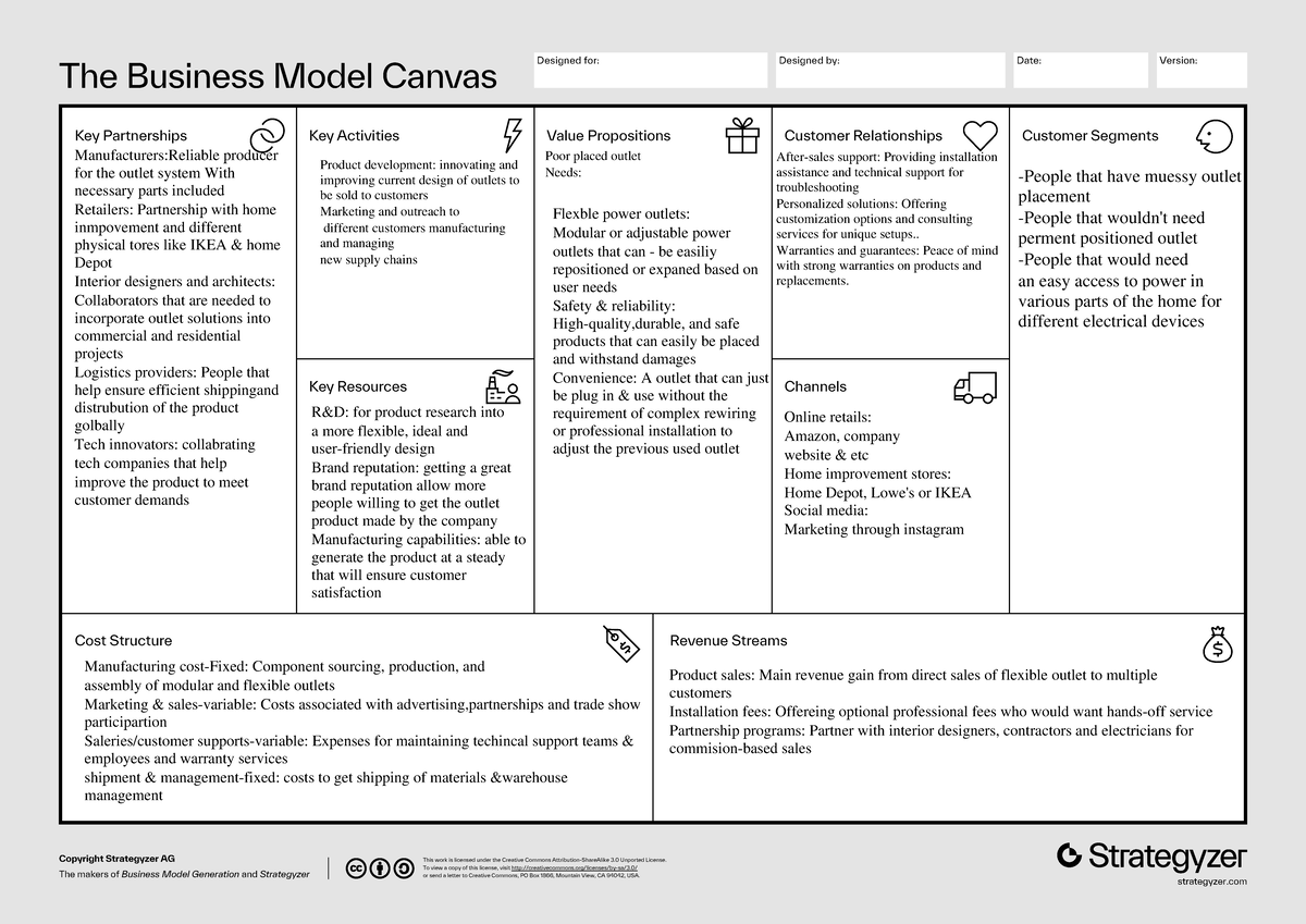 A3 - Business Model Canvas - Revenue Streams strategyzer Designed for ...