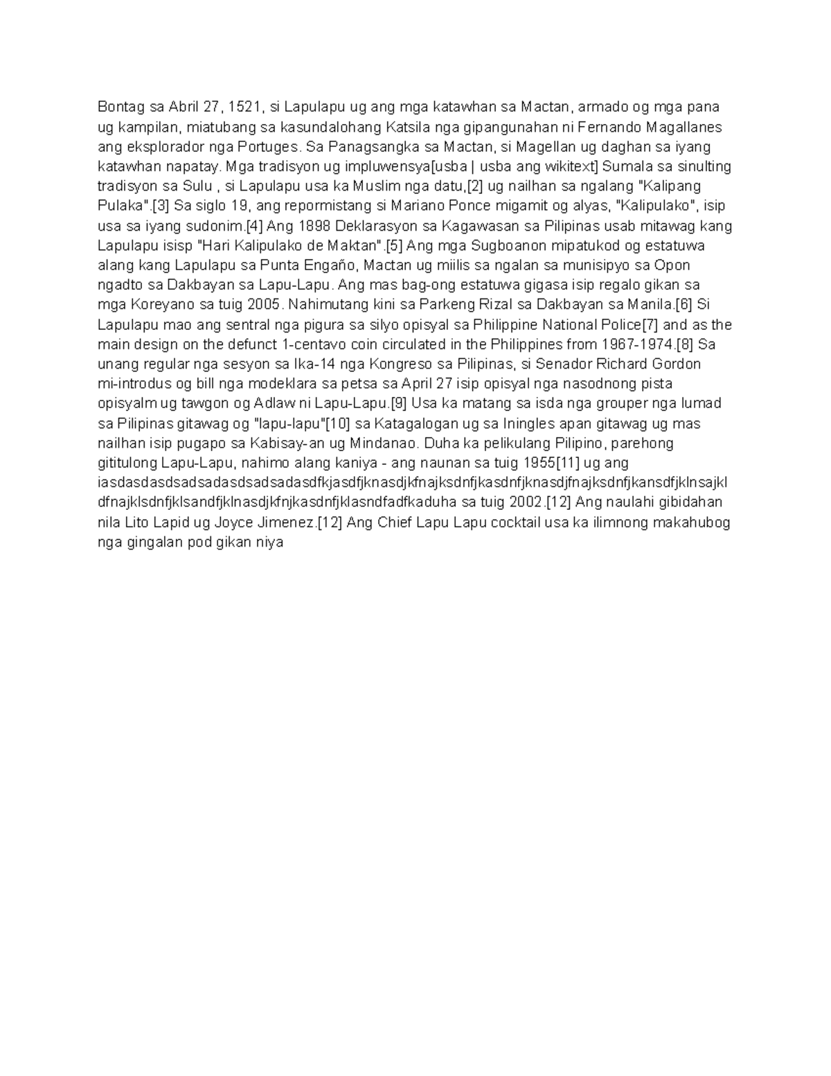 2 - Lapu-Lapu History - Bontag sa Abril 27, 1521, si Lapulapu ug ang ...