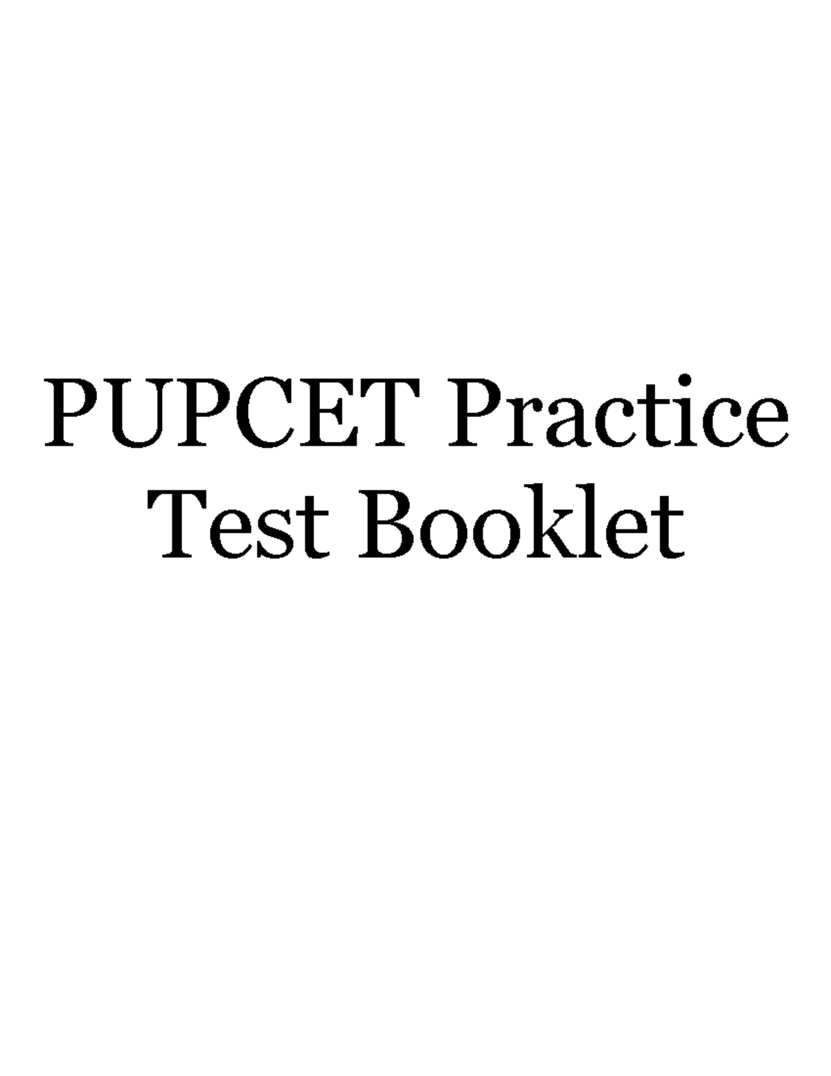 Pupcet Exam Reviewer - klgnygu - PUPCET Practice Test Booklet ...