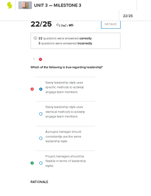 Project Management-Final Milestone - 23/25 that's 92% RETAKE 23 ...