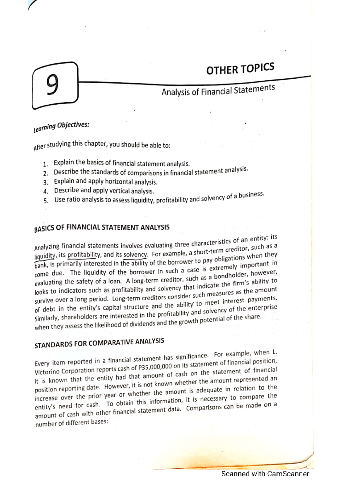 Chapter 9 Analysis of Financial Statements - Advance Accounting - Studocu