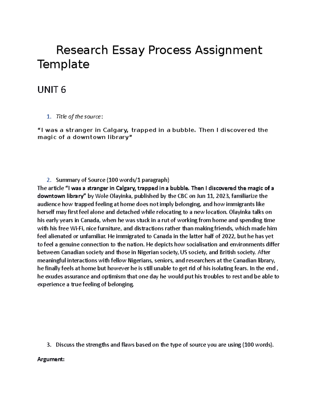 Project 2 Process Assignment Template- Samyam.docx - Research Essay ...