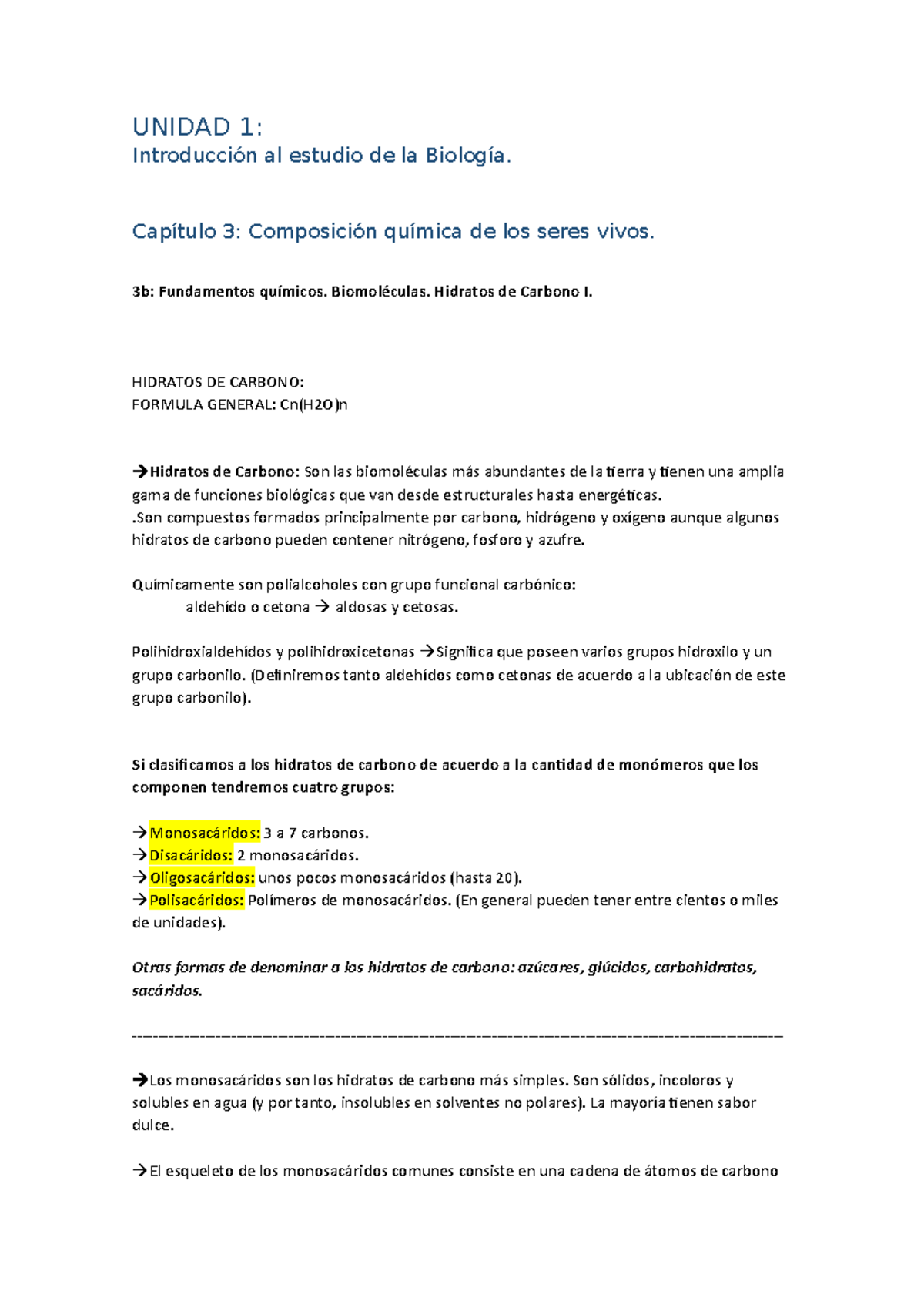 Capitulo 3b - Composición quimica de los seres vivos - UNIDAD 1 ...