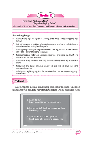 Module for Filipino - 294 Gintong Biyaya 8, Ikalawang Edisyon ...