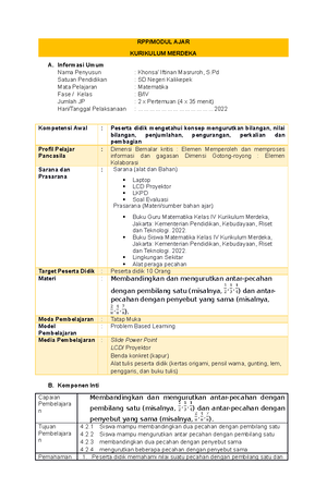 Contoh Format RPP K2013 - 1 Contoh : RENCANA PELAKSANAAN PEMBELAJARAN ...