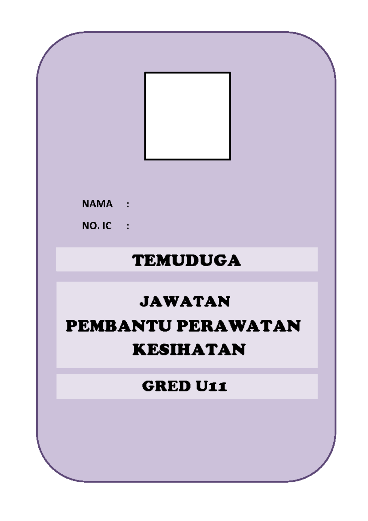 Cover Temuduga SPA - Isu-Isu Terpilih Pentadbiran Awam - NAMA : NO. IC ...