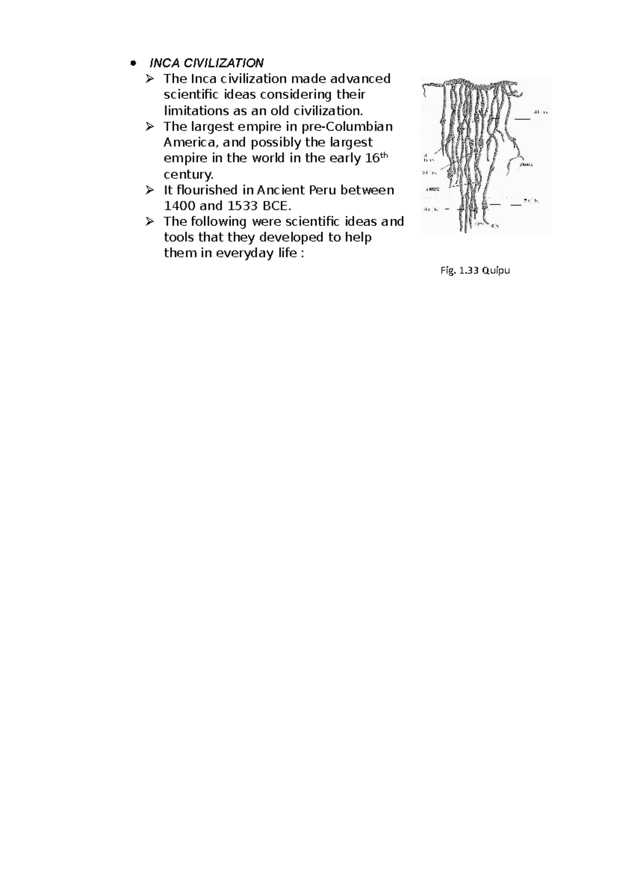 INCA- Civilization - INCA CIVILIZATION The Inca civilization made ...