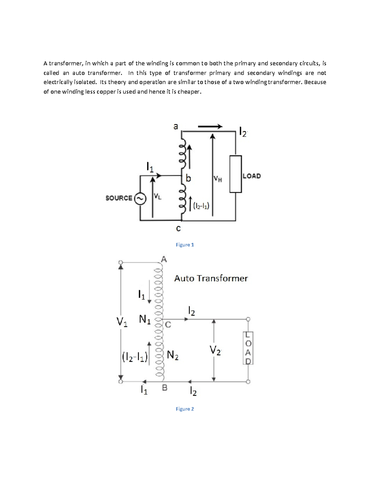 auto-transformer, A transformer, in which a part of the winding is ...