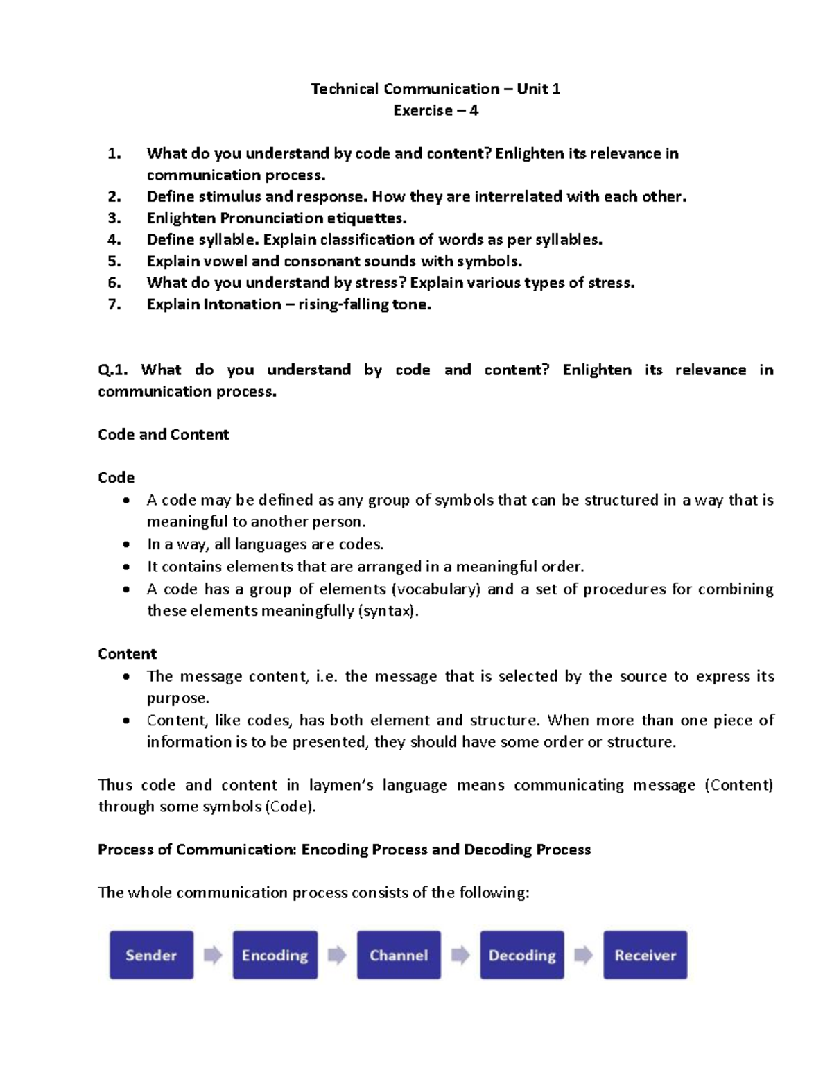 TC UNIT 1 Exercise 4 - Very nice - Technical Communication – Unit 1 ...