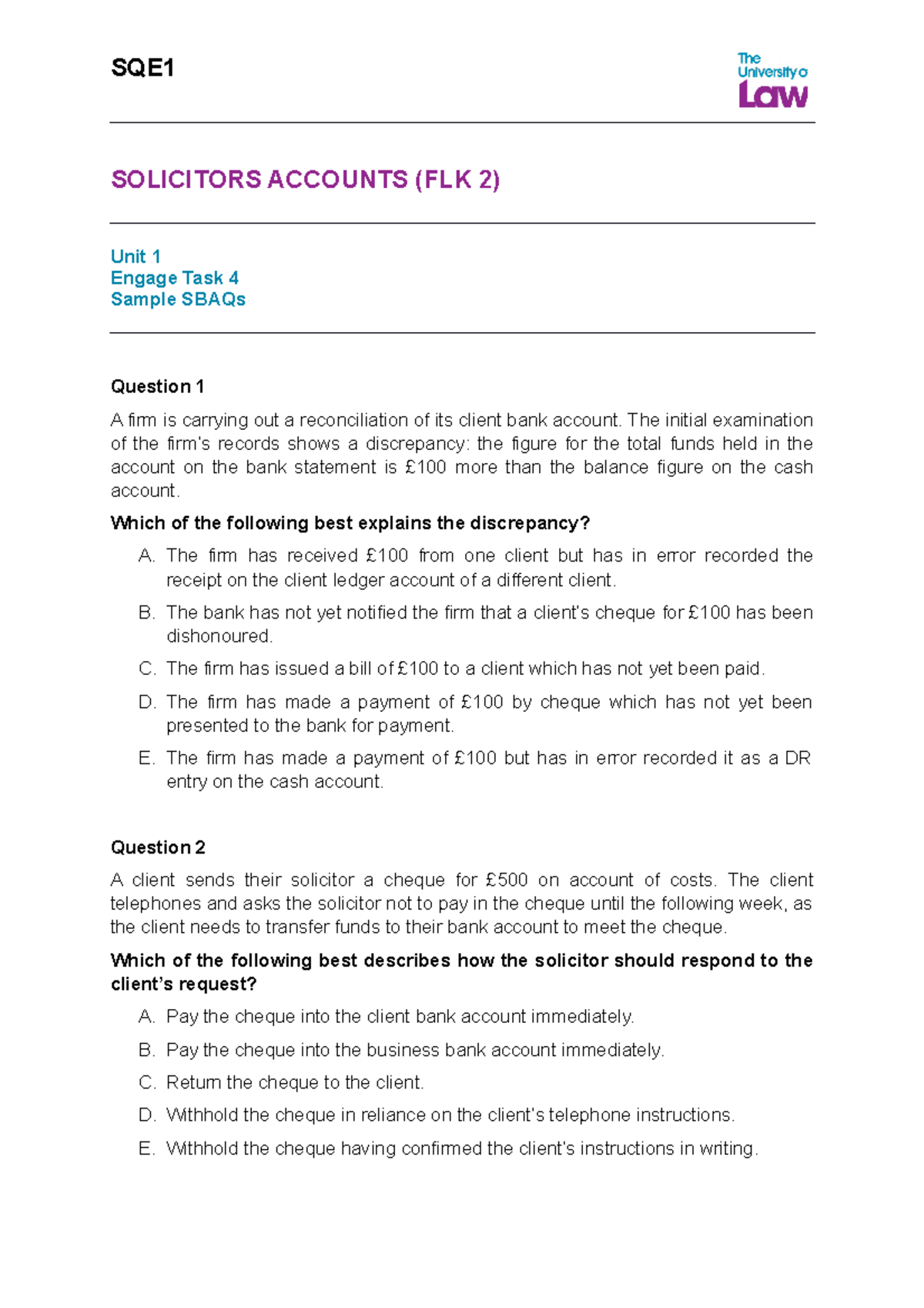 2324 sqe1 sac u01 ce01 engage task 4 attendance - SQE SOLICITORS ...