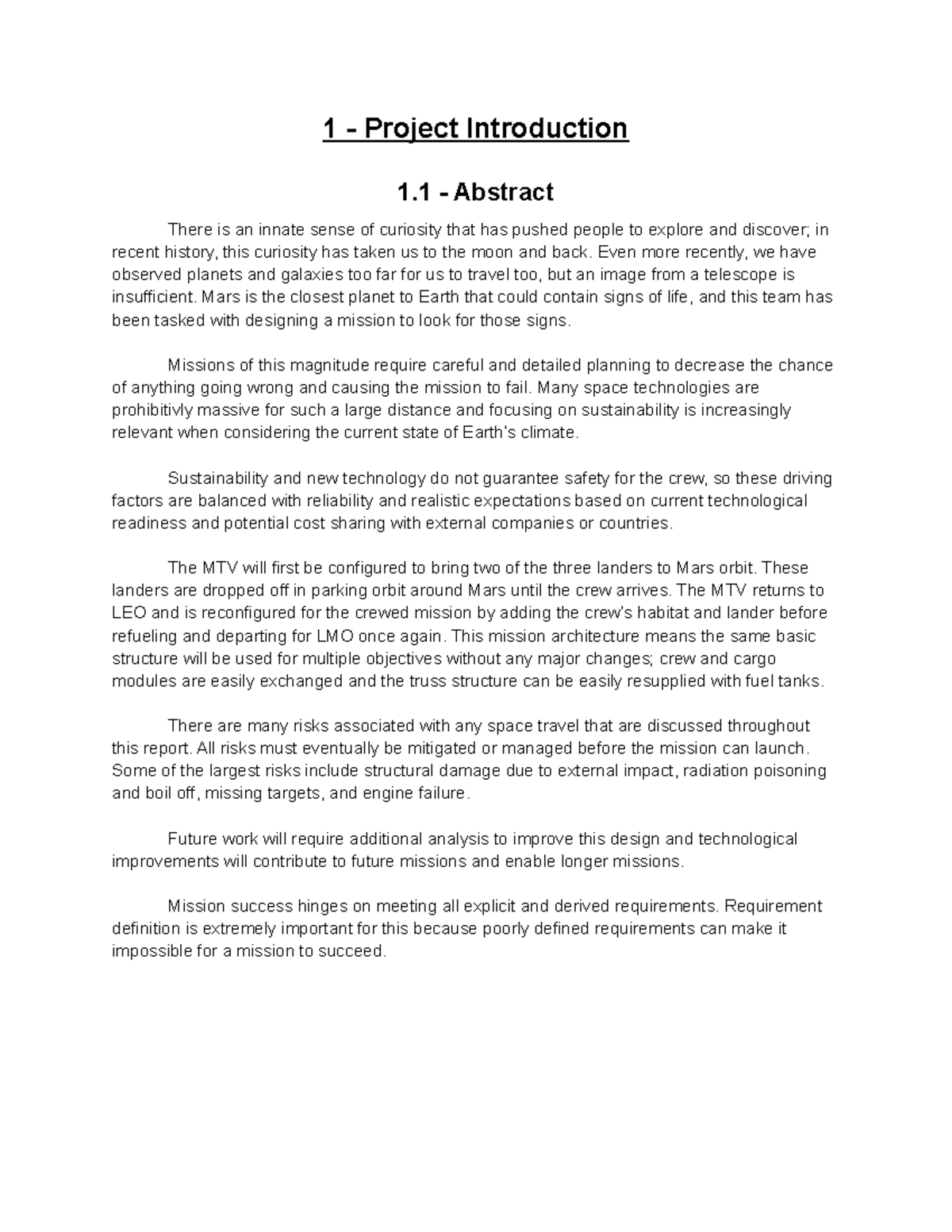 Part 1 - Final Report Part 1 - 1 - Project Introduction 1 - Abstract ...