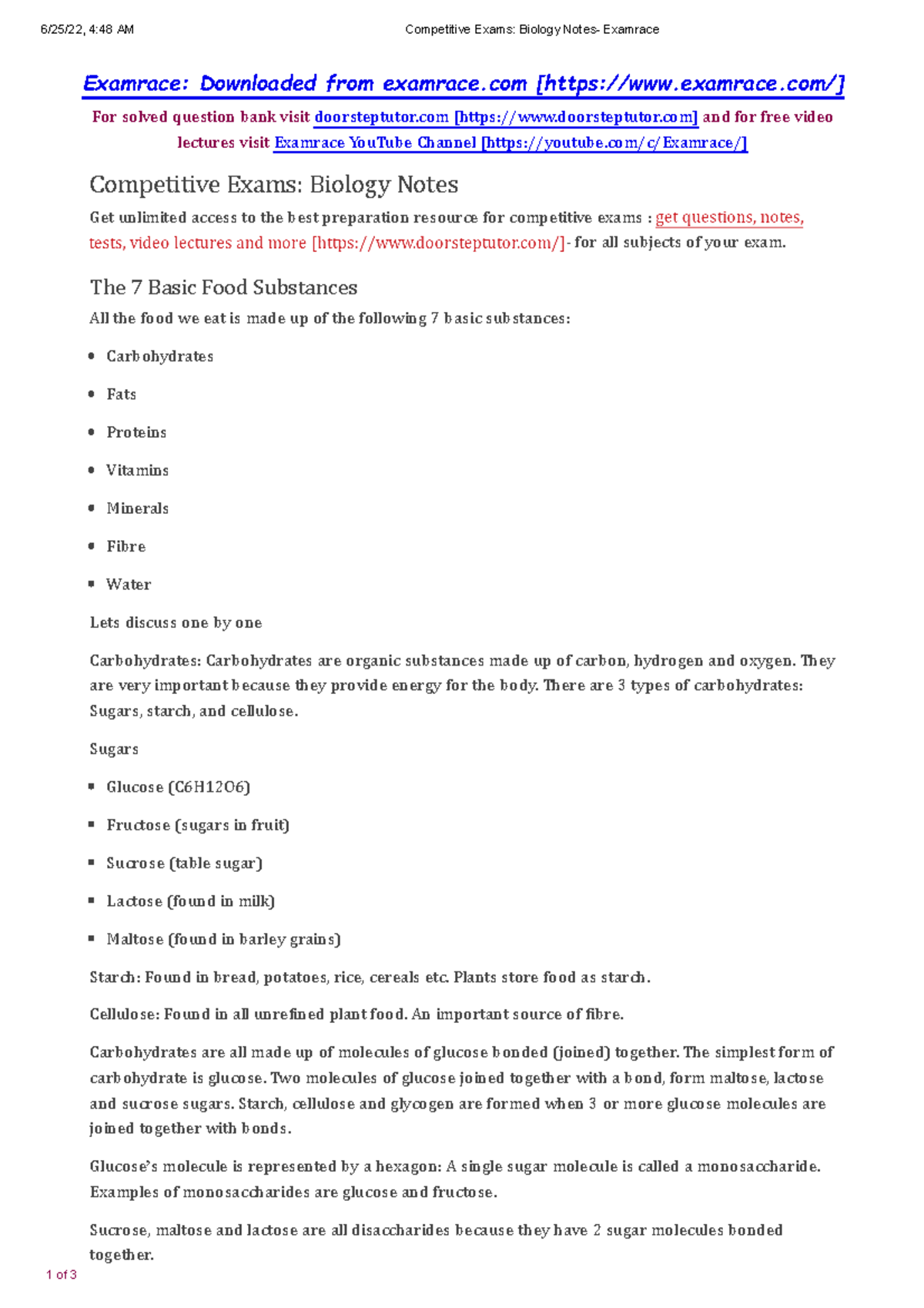Basic-Food-Substances - 6/25/22, 4:48 AM Competitive Exams: Biology ...