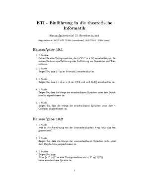 Zettel-03-uebungsaufgaben - ETI - Einführung in die theoretische ...