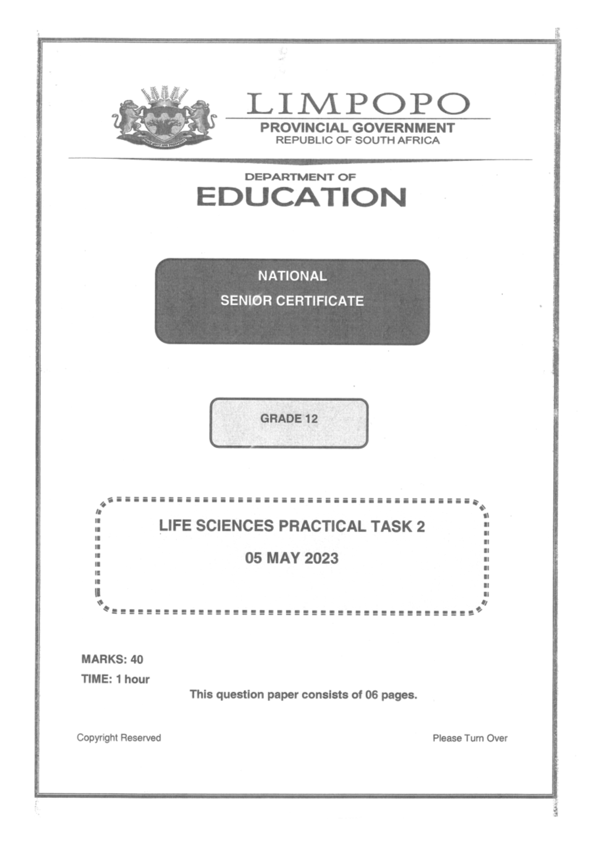 Life Science Practical Task 2 - Studocu