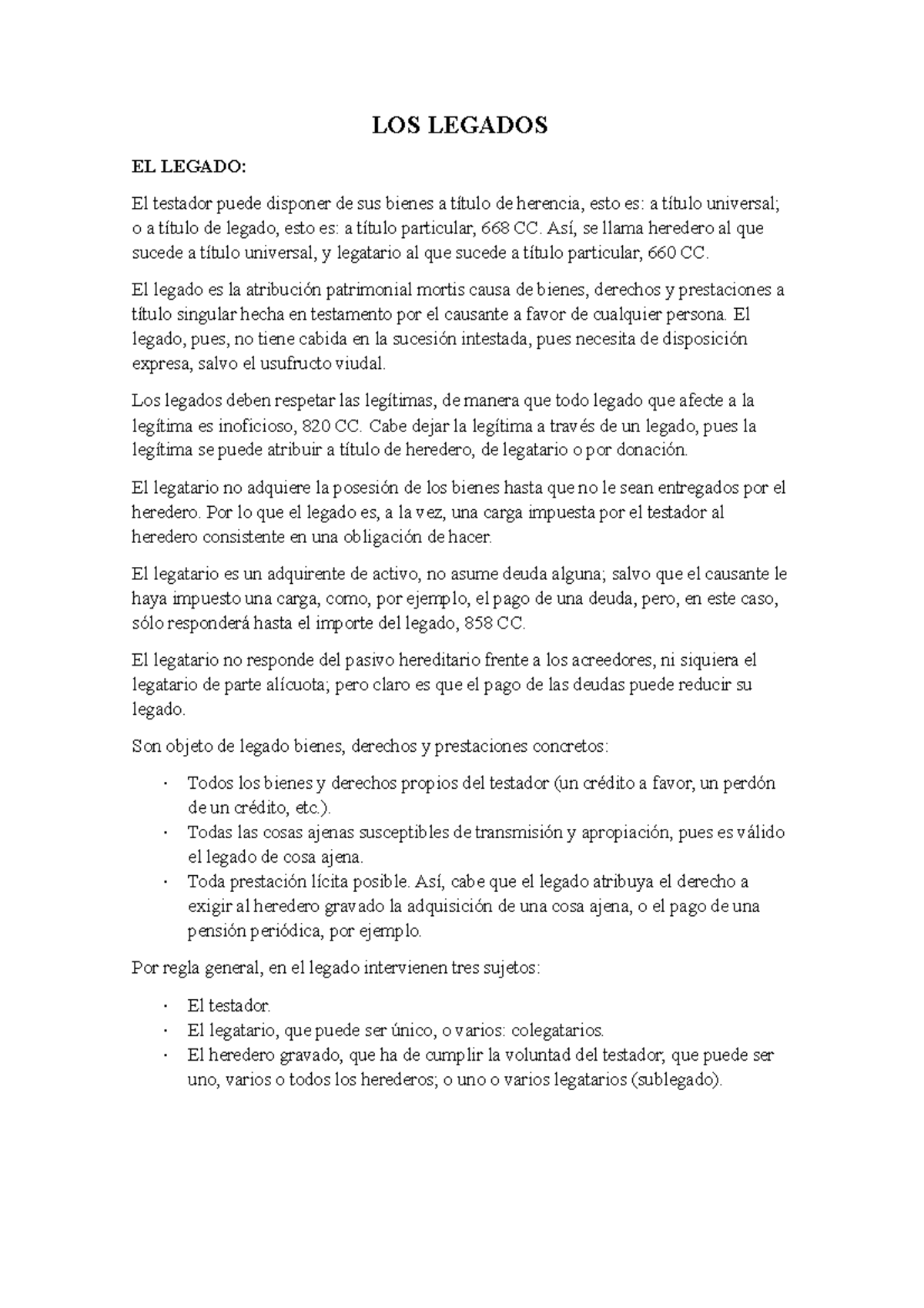 TEMA 10 - ........................... - LOS LEGADOS EL LEGADO: El ...