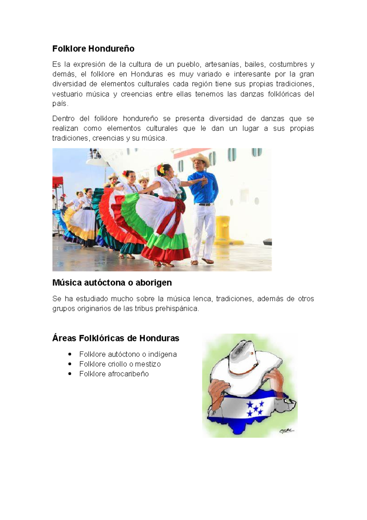 Folklore Hondureño - 5ag - Folklore Hondureño Es la expresión de la ...