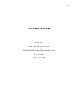 SCS Short Papter 3 - Paper - SCS 215 - Social Change Kassie DuBay ...