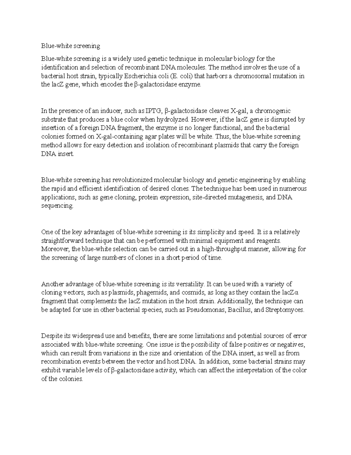 Blue white screening docx - Blue-white screening Blue-white screening ...