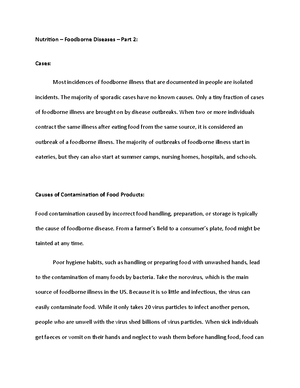 Foodborne Illnesses - Part 1 - Nutrition – Foodborne Diseases – Part 1 ...