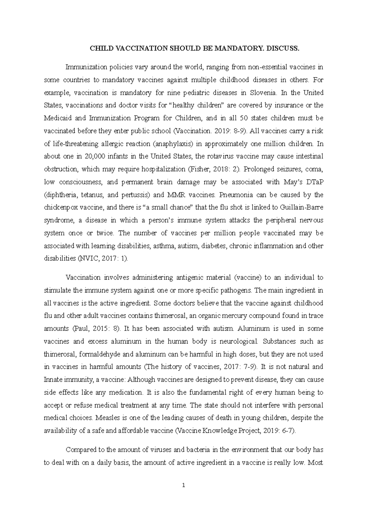 Child Vaccination Should BE Mandatory - CHILD VACCINATION SHOULD BE ...