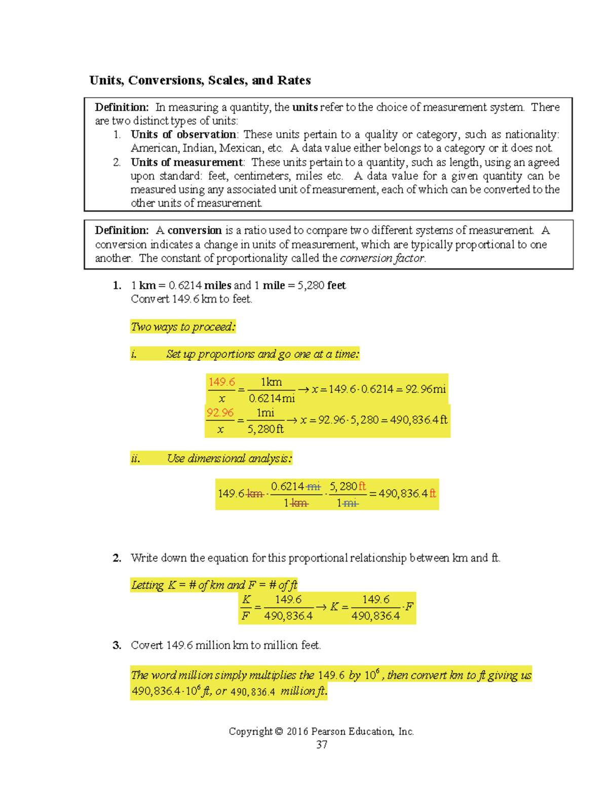 Ch3A Units Conversions Scales Rates Worksheet - Copyright © 2016 ...