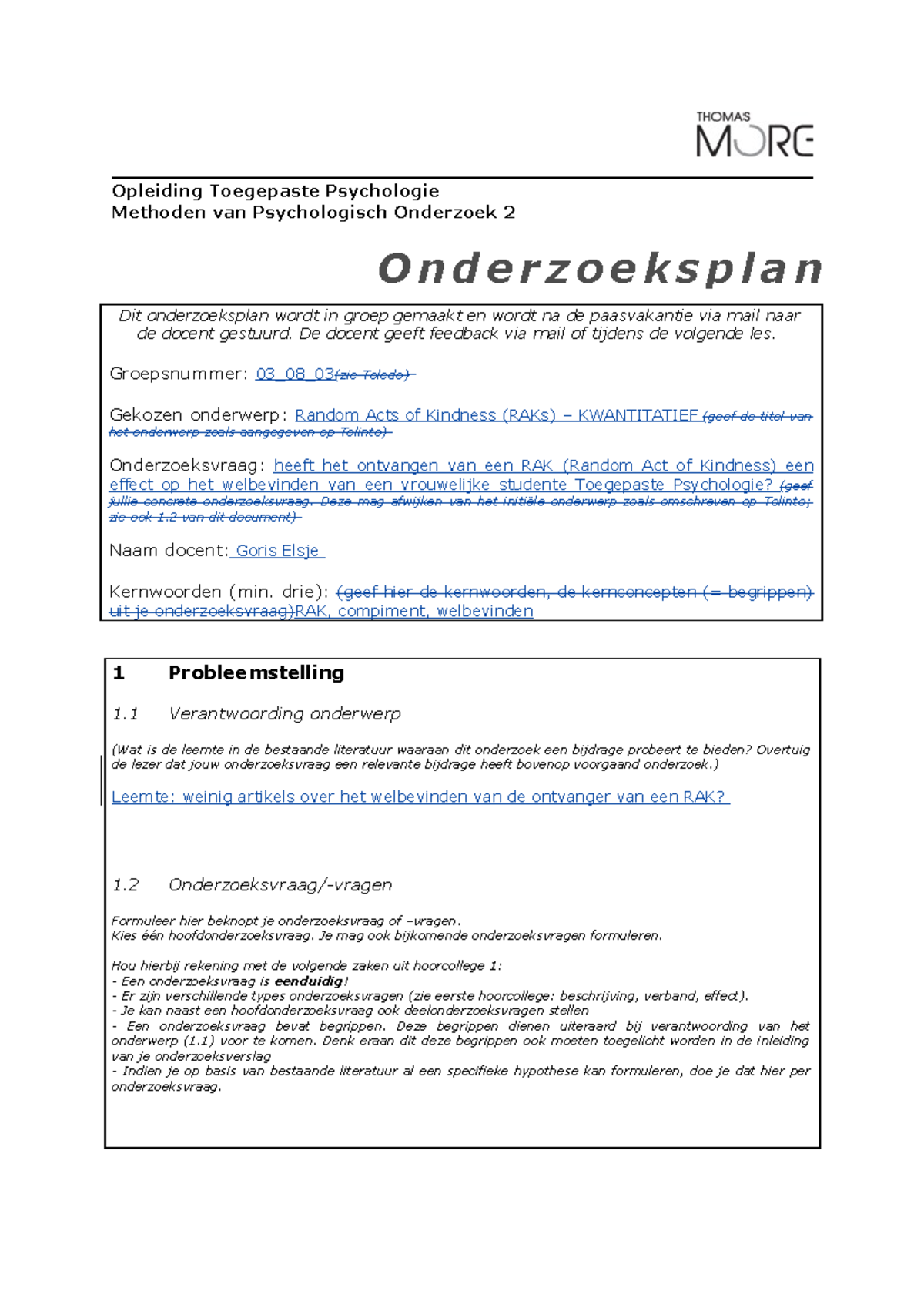 MPO2 onderzoeksplan - Opleiding Toegepaste Psychologie Methoden van ...