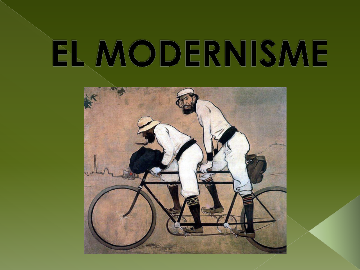 Modernisme 4t ) - Què és? És un ampli moviment cultural (literari i ...