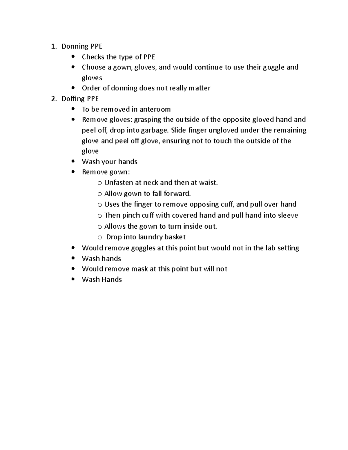 Personal Protective Equipment Checklist Form - Donning PPE Checks the ...