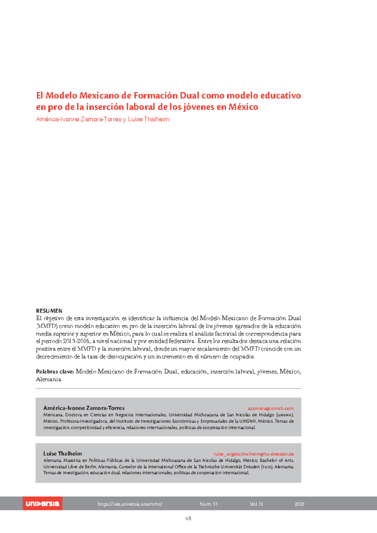 Lorena,+p.48-67 T03 Zamora RIES 31 03 - El Modelo Mexicano de Formación Dual como modelo ...