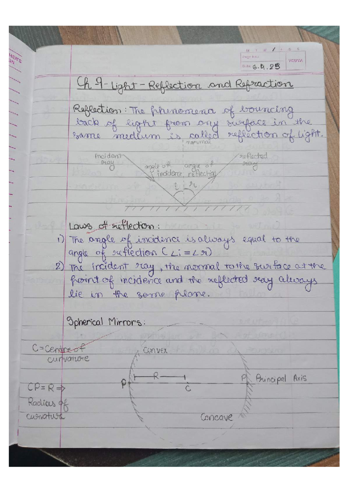 Physics Refraction and Reflection Class 10 NOTES - Physics SL - Studocu