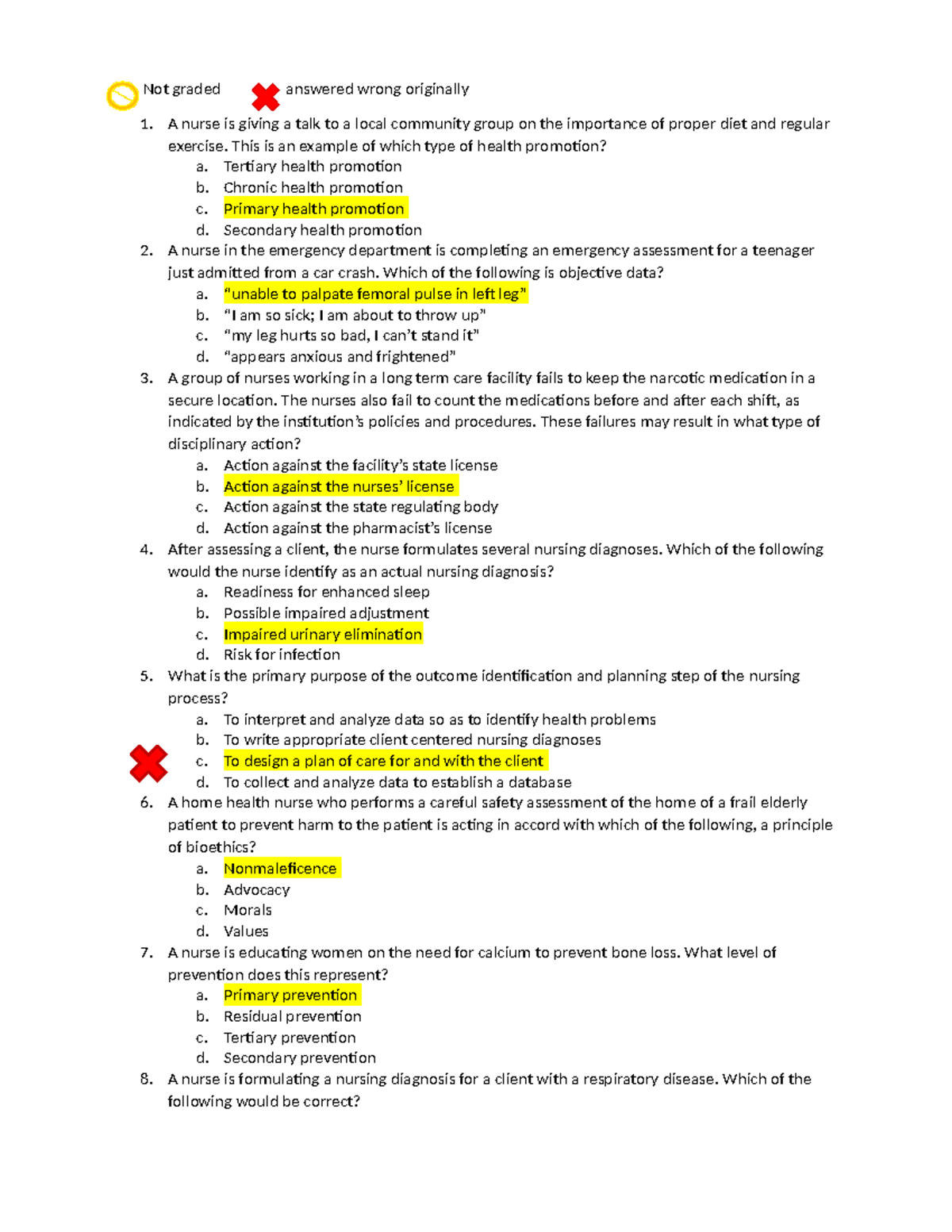 Bio final exam review sheet - Kaitlyn Gwinn NURSA101 FINAL STUDY GUIDE ...