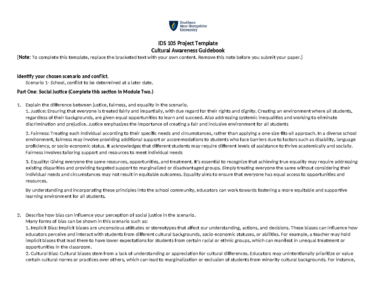 IDS 105 5-1 Project Template - IDS 105 Project Template Cultural ...