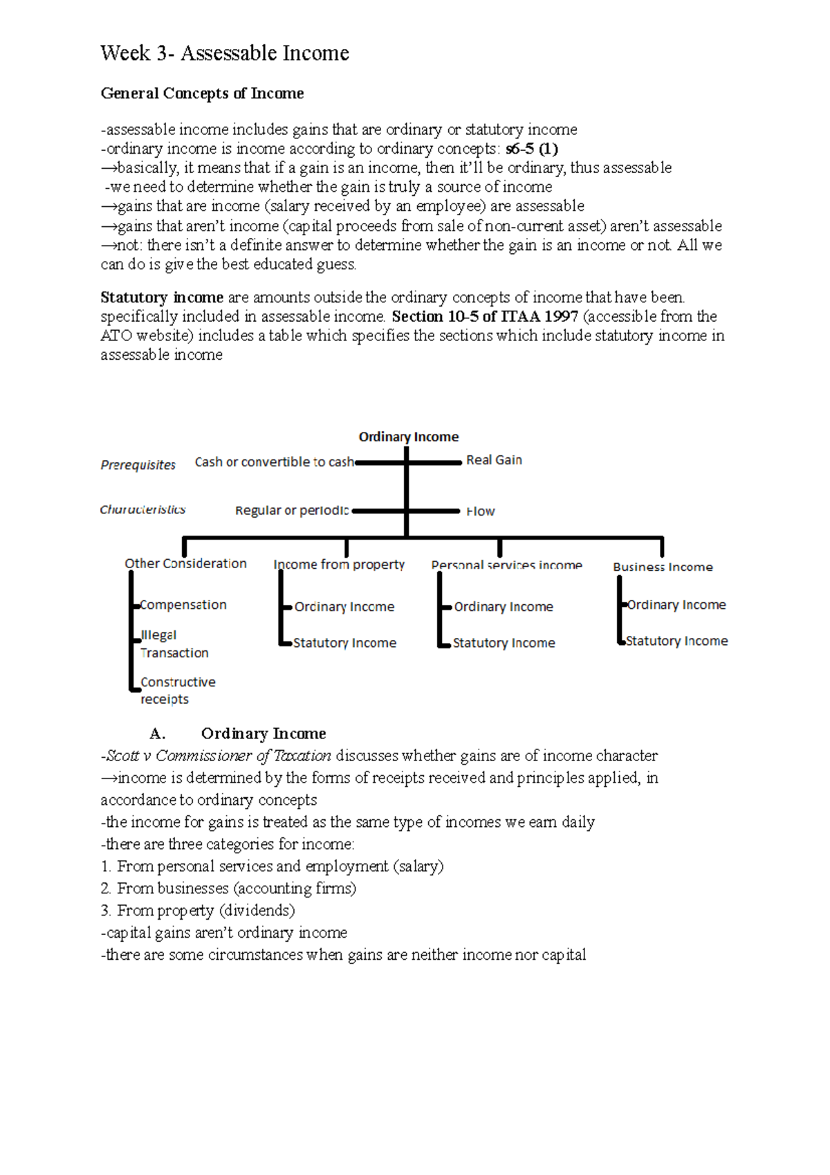 Assessable Income - Week 3- Assessable Income General Concepts of ...