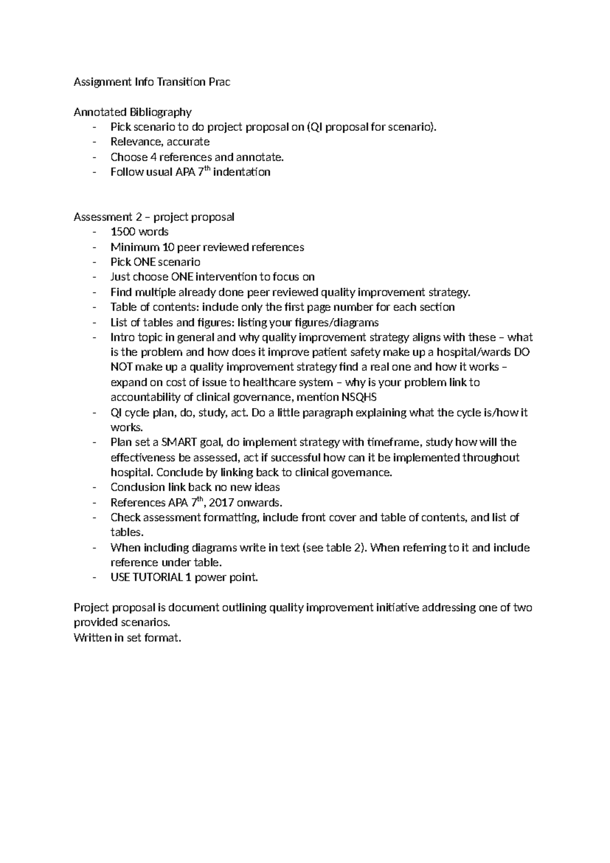 Assignment Info Transition Prac - Assignment Info Transition Prac Annotated Bibliography - Pick ...