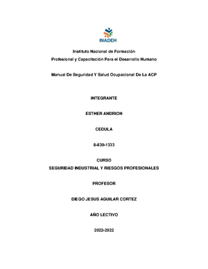 Vocabulario - Esta completo. - VOCABULARIO 1. Accidente Es un ...
