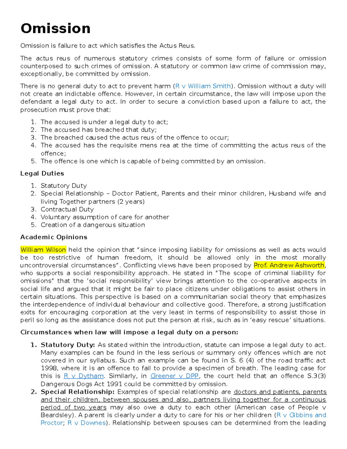 Omission - Criminal - Omission Omission is failure to act which ...