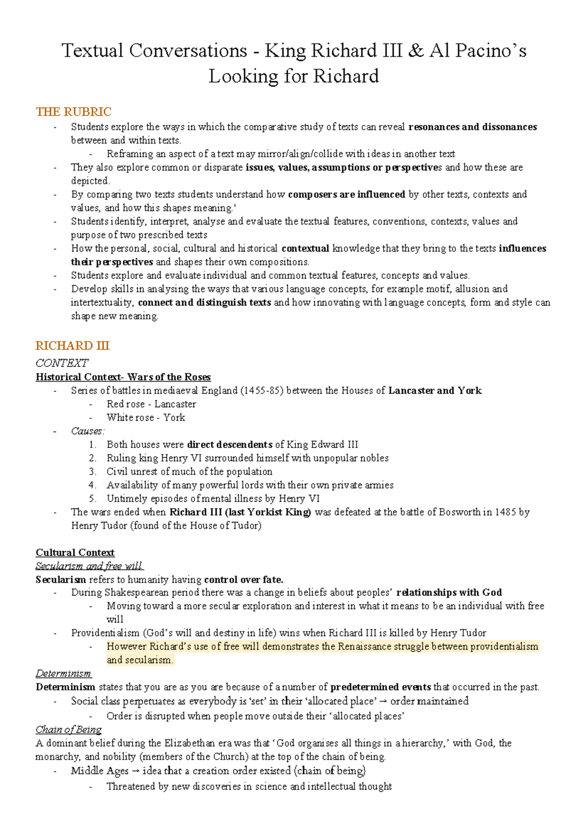 Module A - Textual Conversations - Textual Conversations - King Richard ...