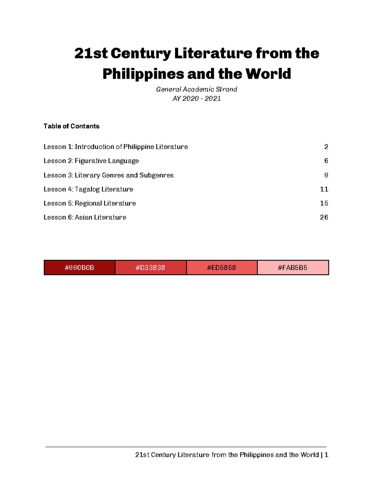 21st Century Literature from the Philippines and the World - 21st ...