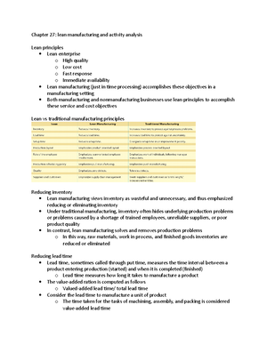 Study Guide Managerial Accounting Test 2 - Study Guide Accounting Test ...