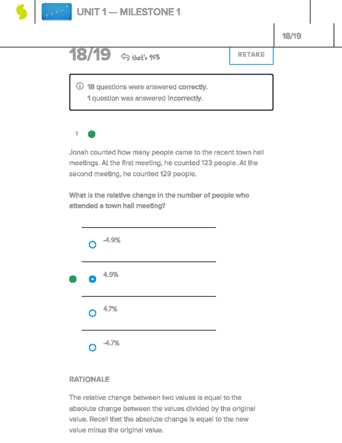 College Math Milestone 1 - MAT 120 - Studocu