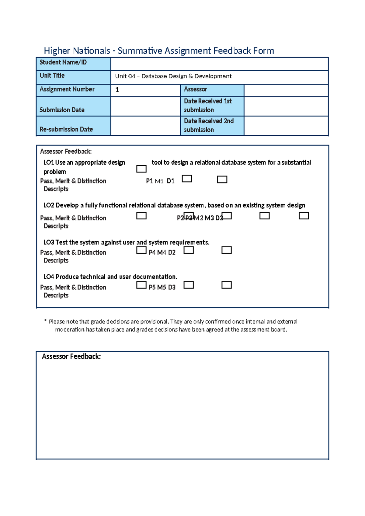 D D D - give assiessiment - Higher Nationals - Summative Assignment ...