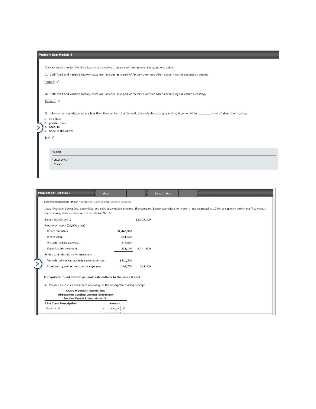 Problem set 6 mod 6 - Problem Set: Module 6 Click to watch the Tell Me More Learning Objective 1 ...