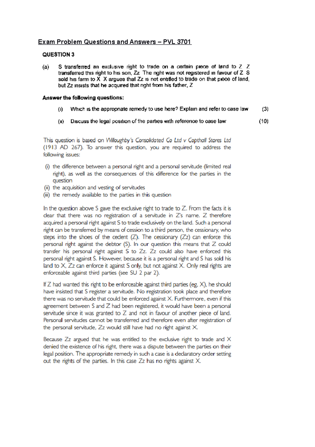 PVL3701-exam problem questions and answers.docx - Exam Problem ...