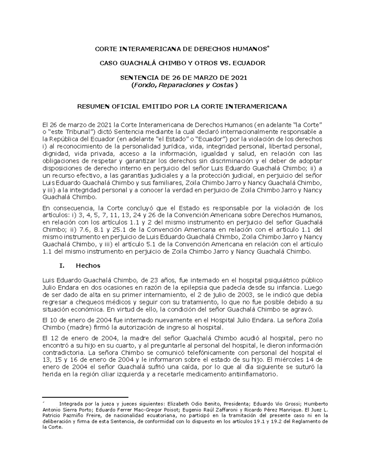 Resumen 423 esp - DDHH CASO - CORTE INTERAMERICANA DE DERECHOS HUMANOS ...