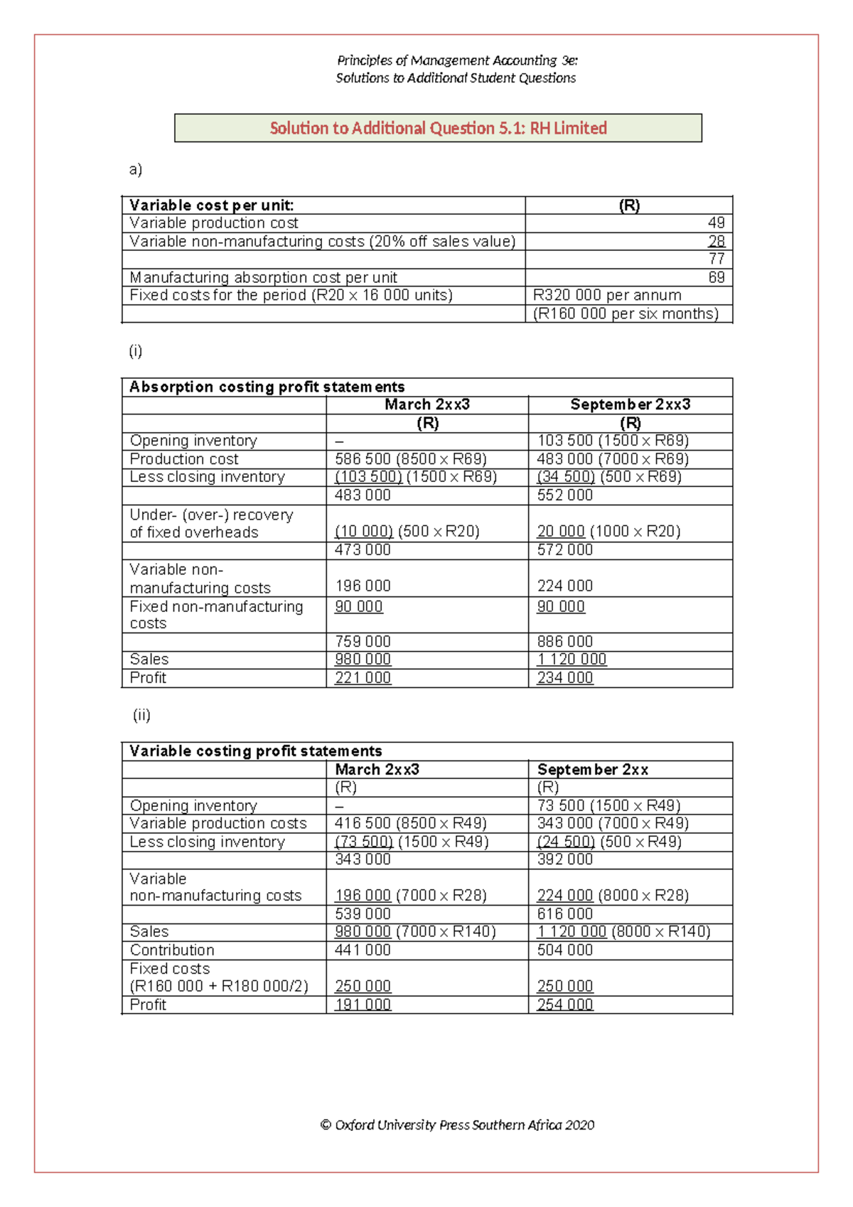 Question 1 Solution - Principles of Management Accounting 3e: Solutions ...