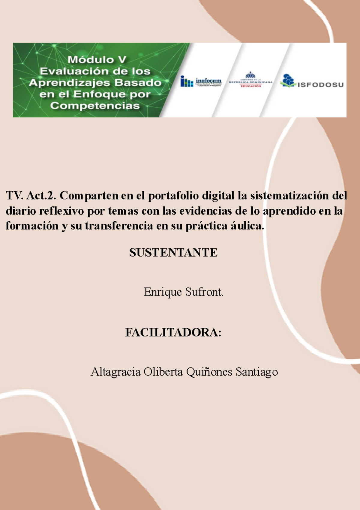 TV-act 2-Sufront 075733 - TV. Act. Comparten en el portafolio digital la sistematización del ...