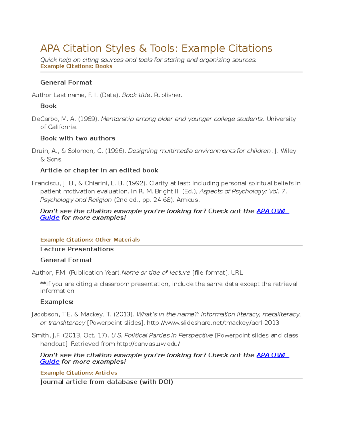 APA Styles citation - Dr Abebe - APA Citation Styles & Tools: Example ...